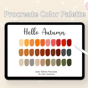 Hello Autumn Procreate Color Palette | 30 Color Swatches (instant ...