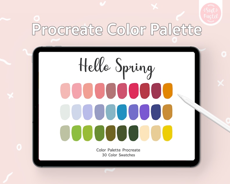 Procreate Color Palette Hello Spring | Color Swatches | Instant ...