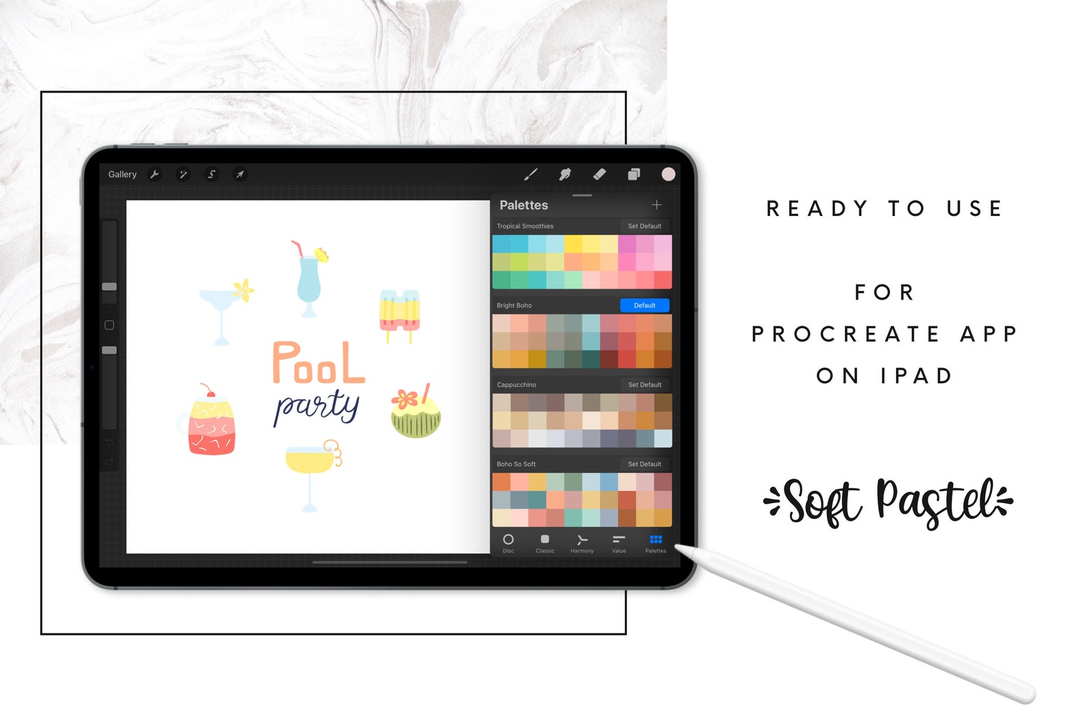Procreate Color Palette Tropical Smoothies | Color Swatches | Digital ...