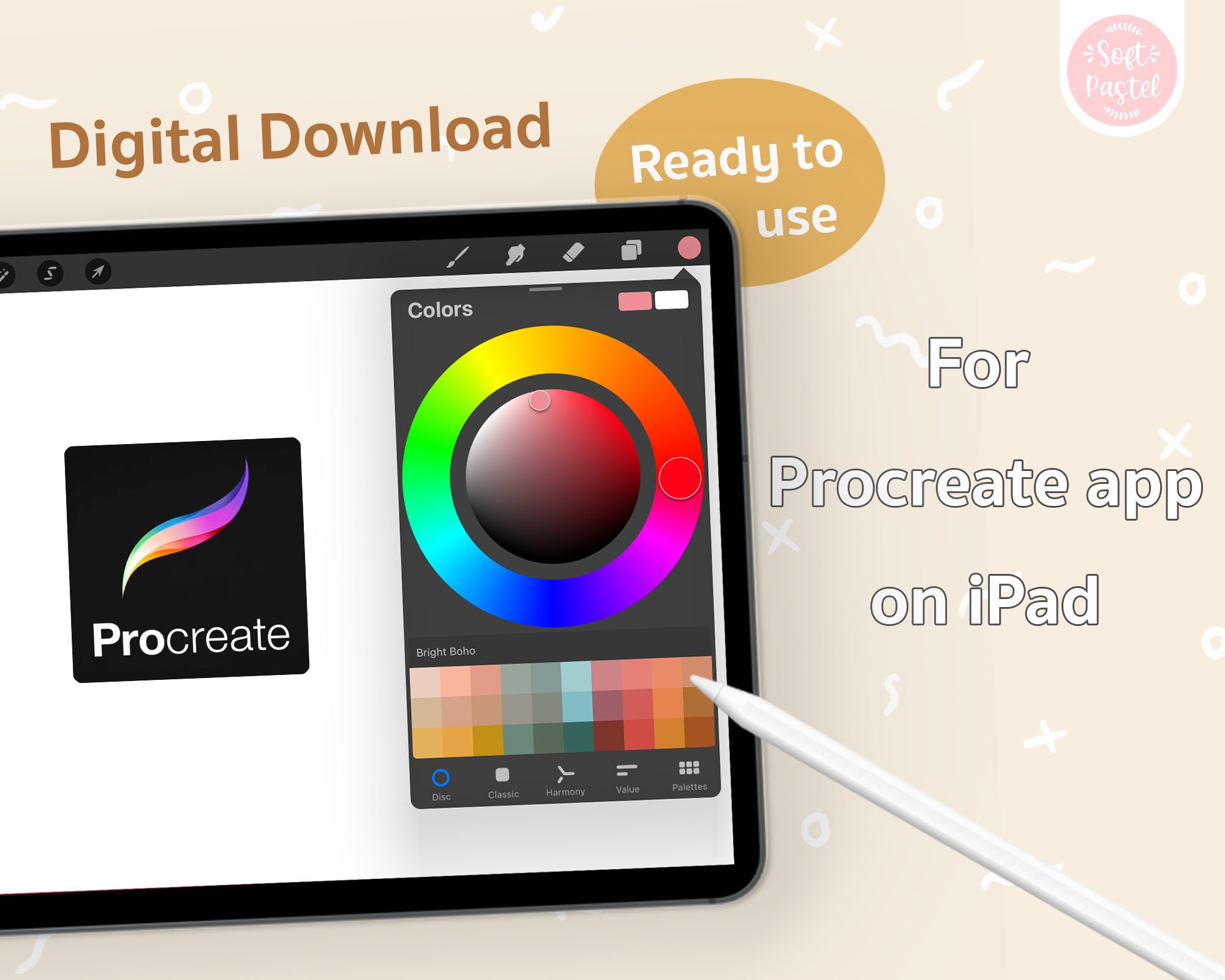 Procreate Color Palette Matte Skin Tones Color Swatches Instant Download Procreate Palette