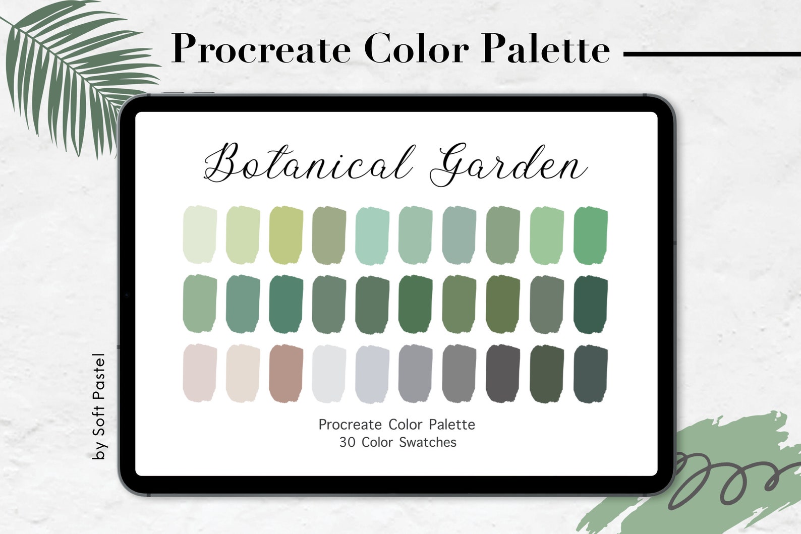 Procreate Color Palette Botanical Garden | Color Swatches | Digital ...