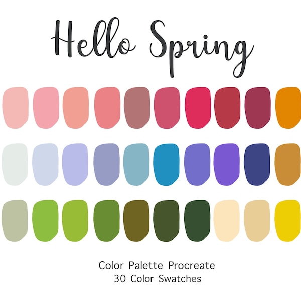 Spring Color Palette - Etsy