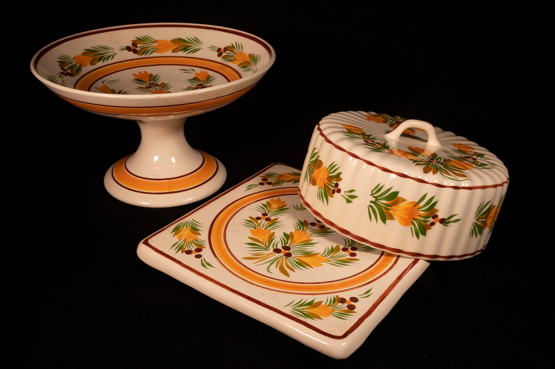 Quimpèr Ceramic Cheese Board With Dome Cheese Plate With | Etsy