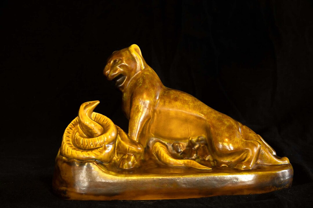 RARE Antique Art Deco Sculpture From Boch Freres Keramis (BFK) by ...