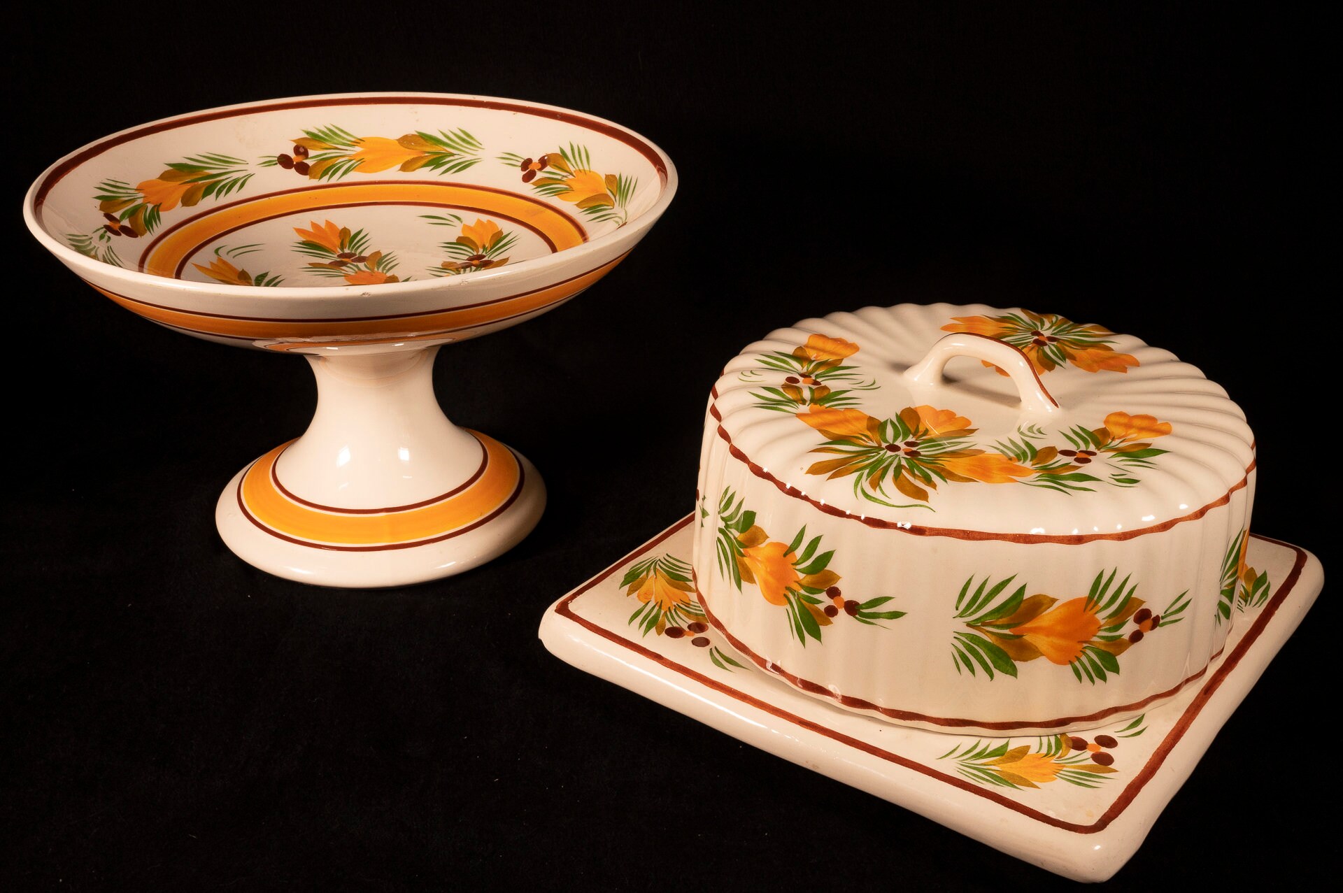 Quimpèr Ceramic Cheese Board With Dome Cheese Plate With | Etsy