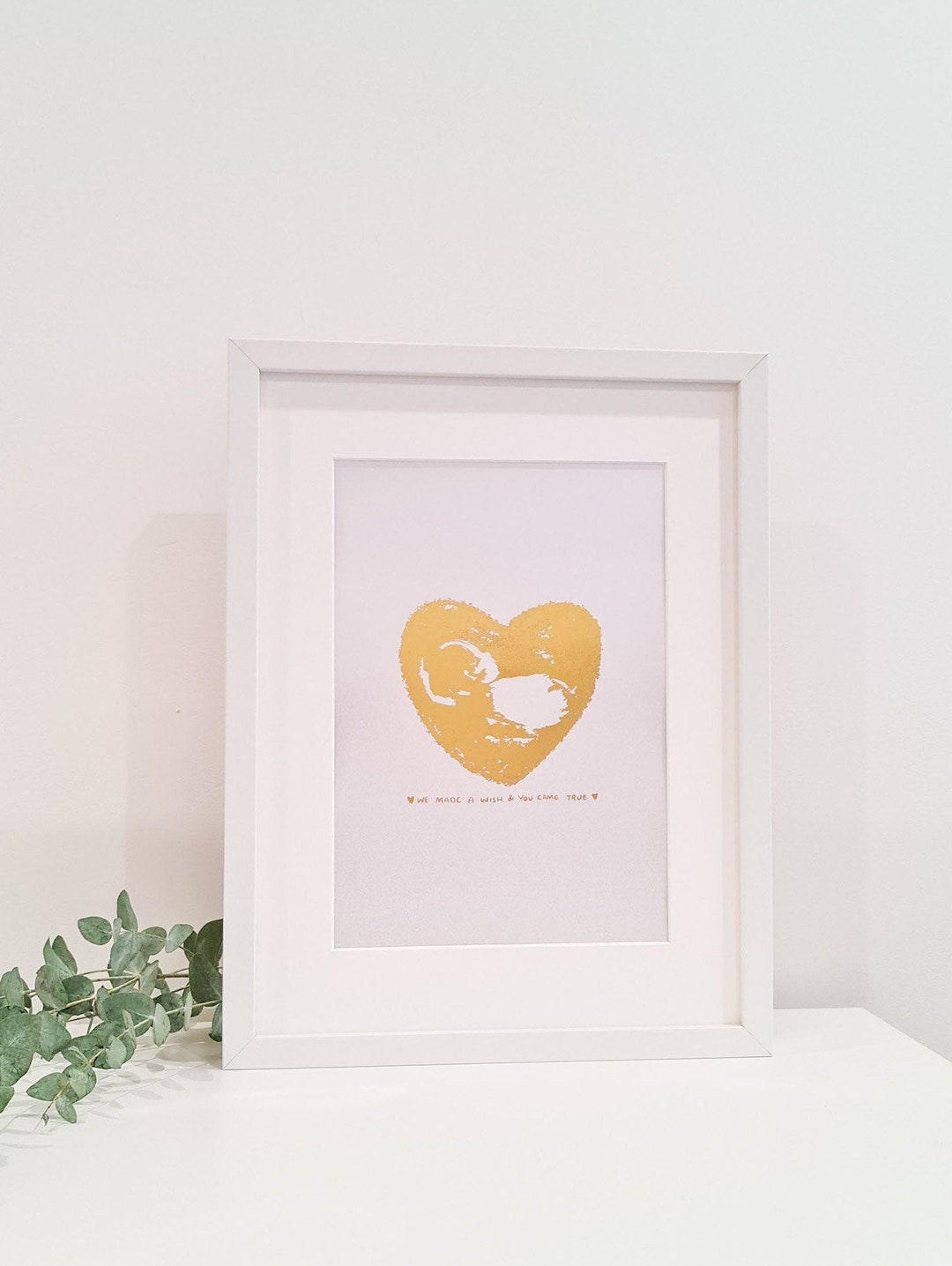 Personalised Baby Scan Print for Pregnancy Announcement or Baby Shower ...