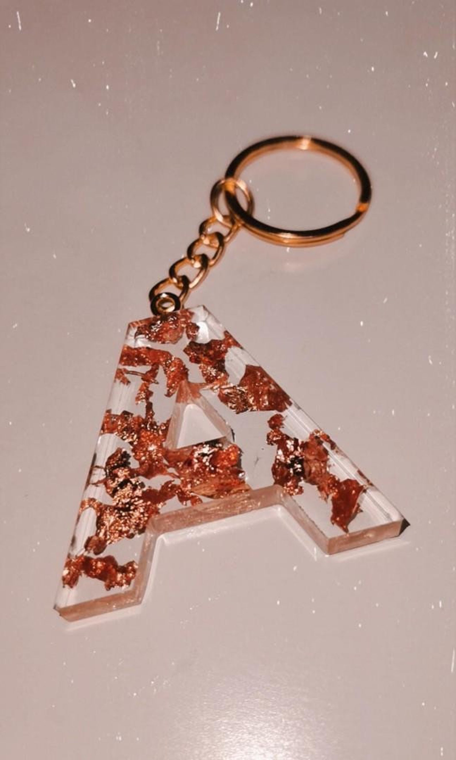Letter Key Ring Resin - Etsy
