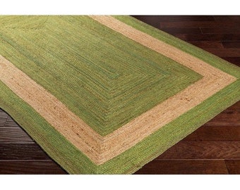Green Jute Rug | Etsy