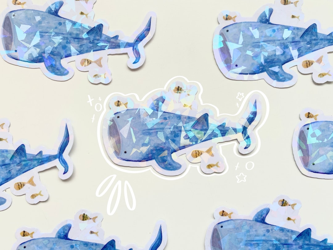 Whale Shark Sticker Fishies Holographic Whale Shark Sticker Under the ...