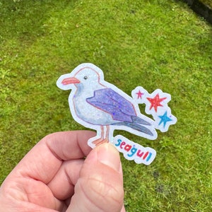 Seagull Sticker | Holographic Seagull Sticker | Silly Seagull Sticker ...