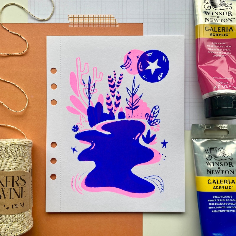 Screenprint Neon - Etsy