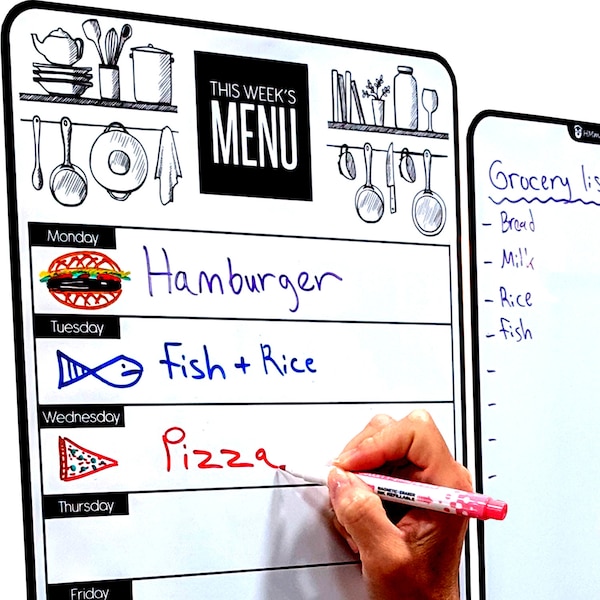 Magnetic Menu Board - Etsy