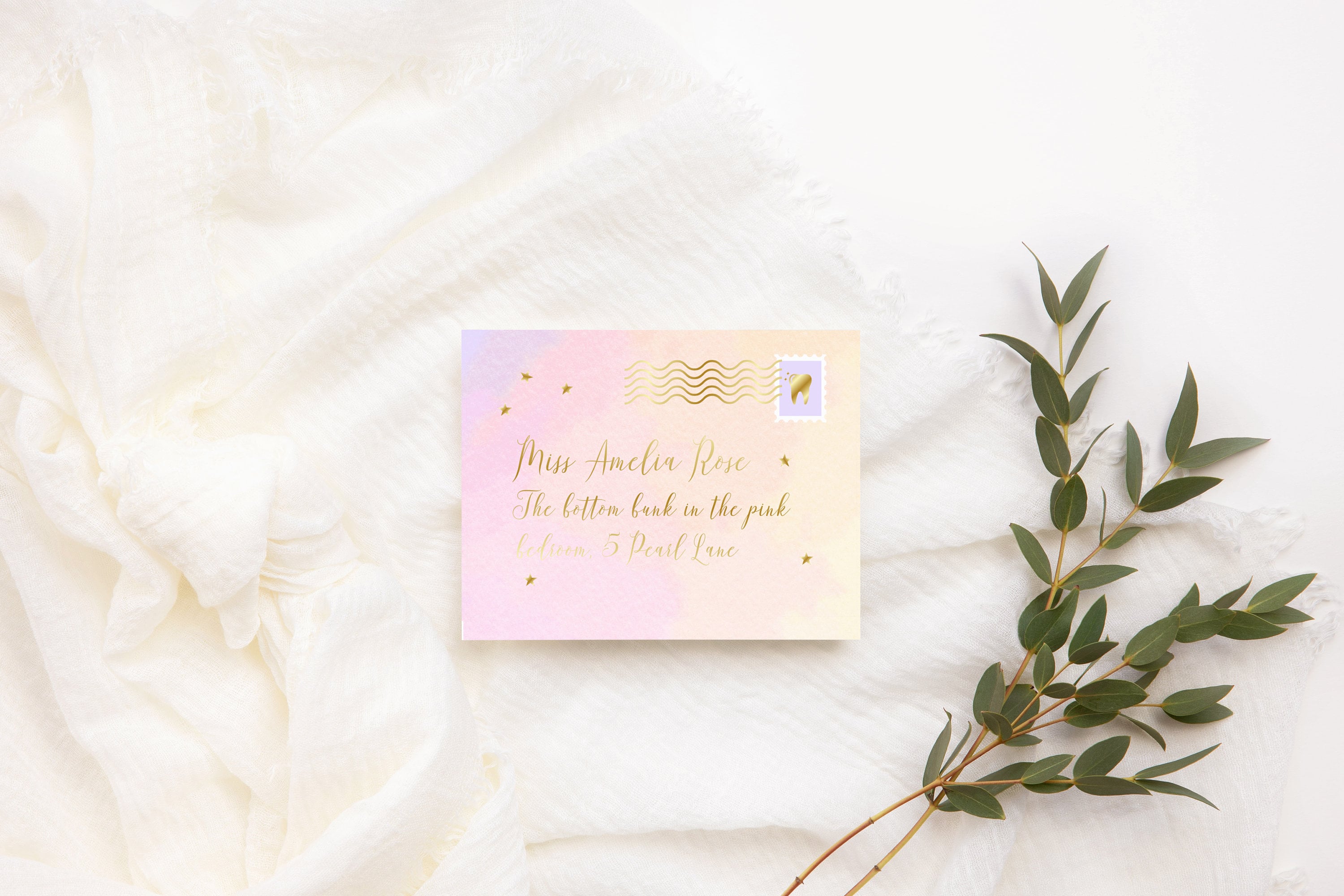 Mini Tooth Fairy Post, Tooth Fairy Letter Envelope Certificate, Instant ...