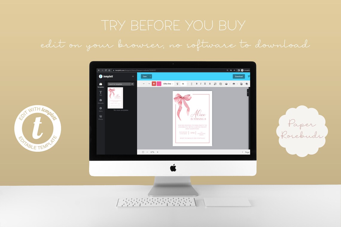 Editable Cute Party Animals Birthday Invitation, Baby Animals Birthday ...