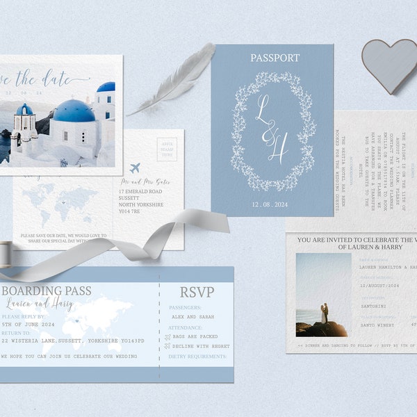 Passport Menu Template - Etsy