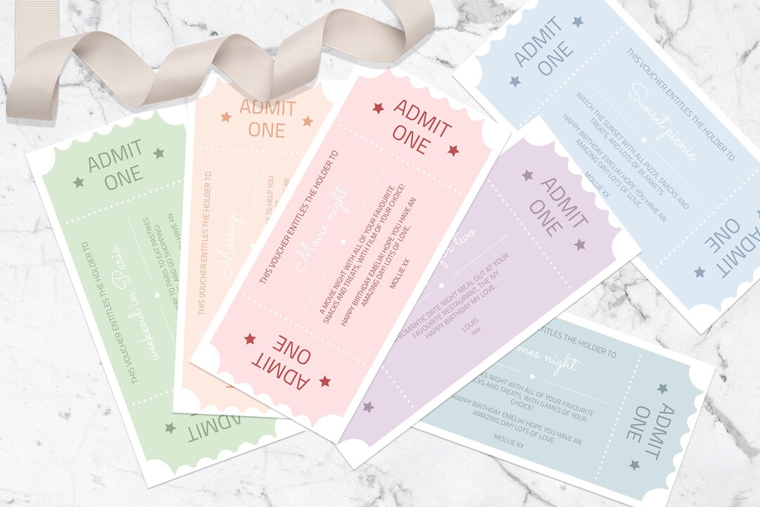 Editable Gift Coupons, Birthday Gift Voucher, Surprise Gift Reveal ...