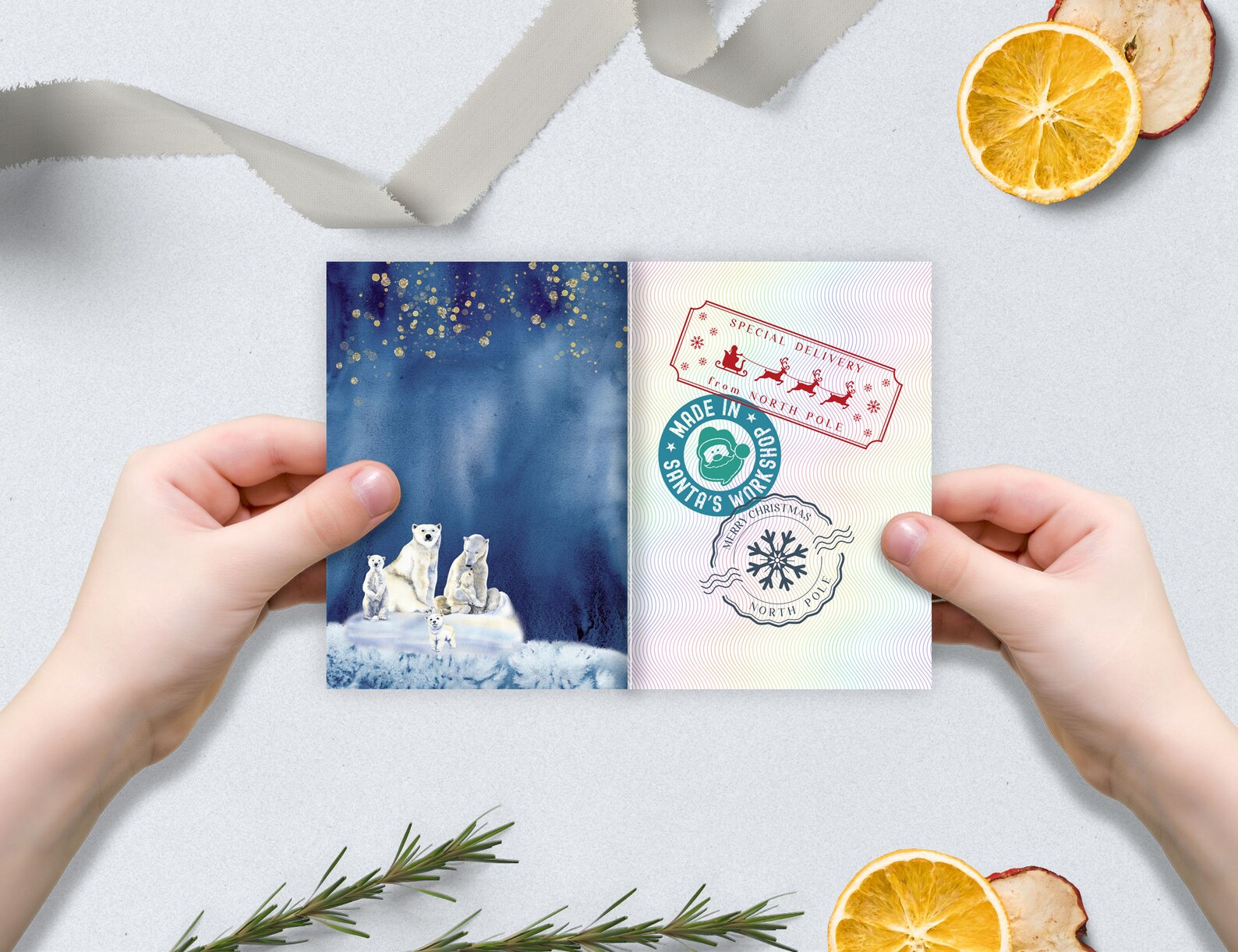 Editable Christmas Passport Lapland Surprise Trip, Print at Home ...