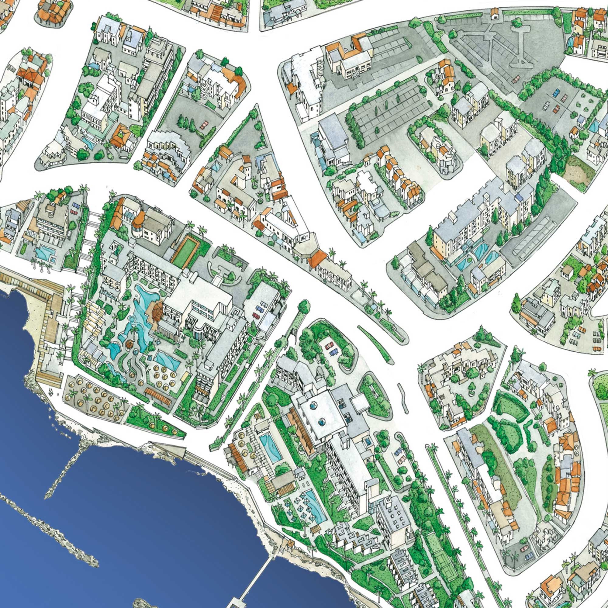 Paphos Map Cyprus Color Print Premium Semi-glossy Paper - Etsy UK