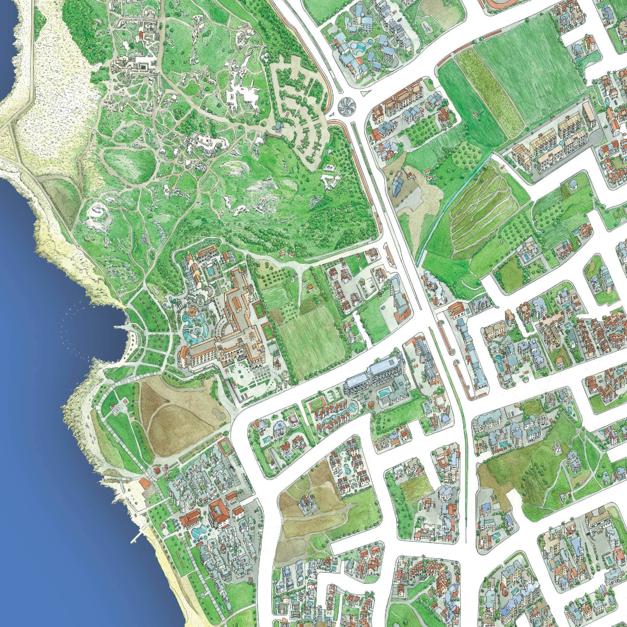 Paphos Map, Cyprus Color Print Premium Semi-glossy Paper Poster - Etsy