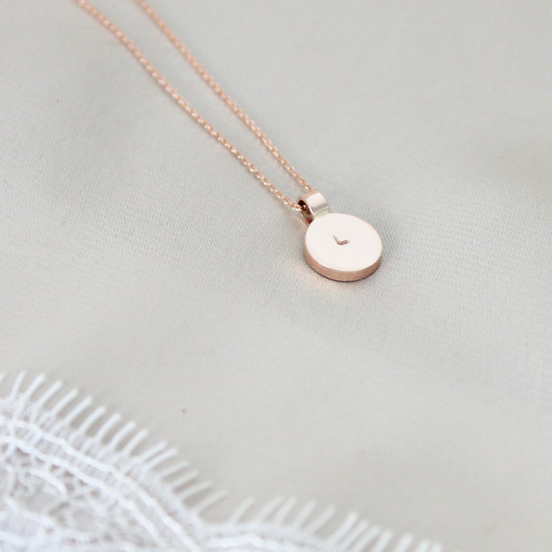 Initial Disc Pendant - Etsy UK