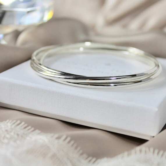 Personalised Russian Wedding Bangle / Sterling Silver Bangles - Etsy