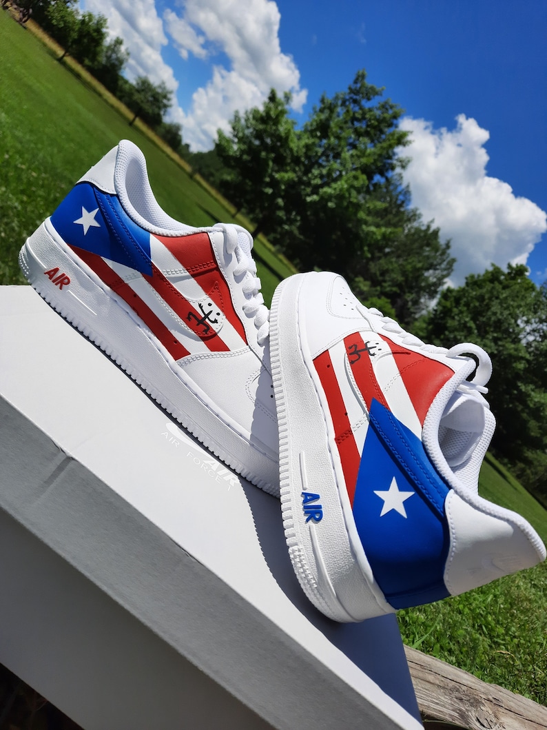 Nike Air Force 1 Puerto Rico - Etsy