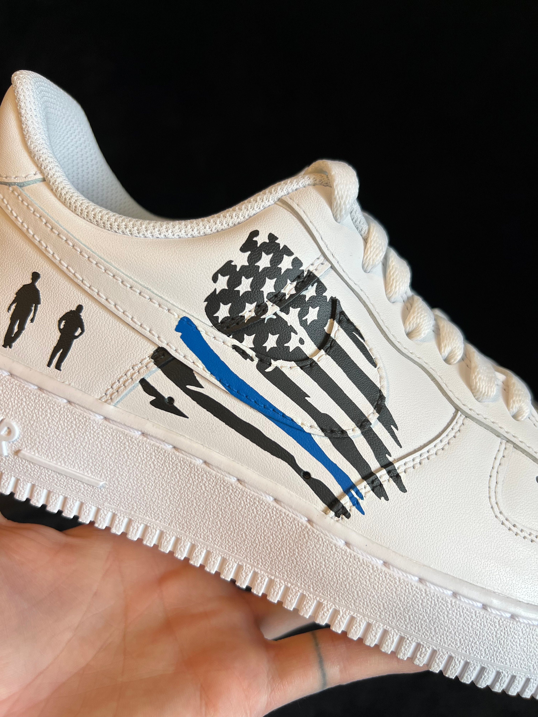Nike Air Force 1 Back the Blue - Etsy
