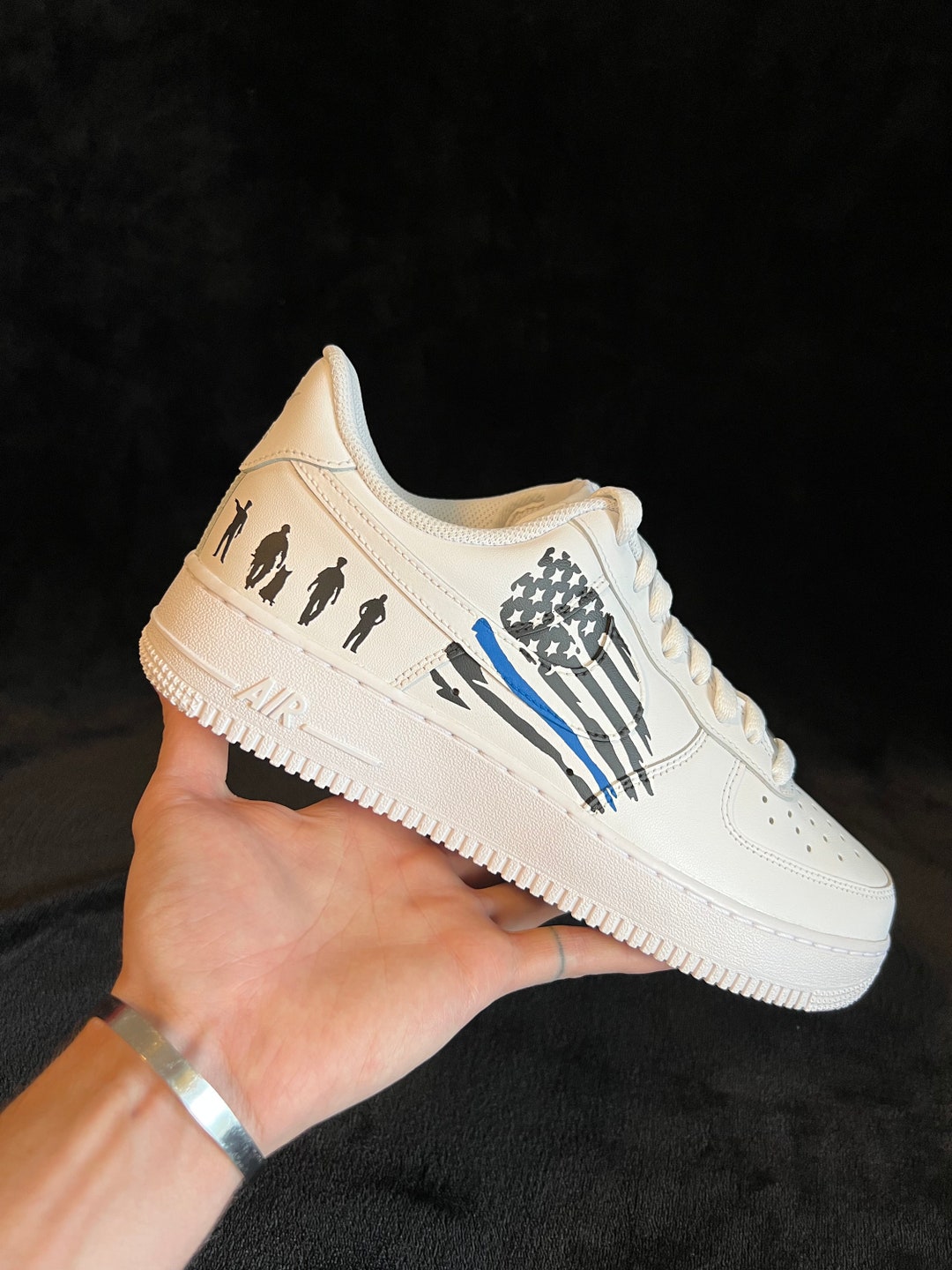 Nike Air Force 1 Back the Blue - Etsy