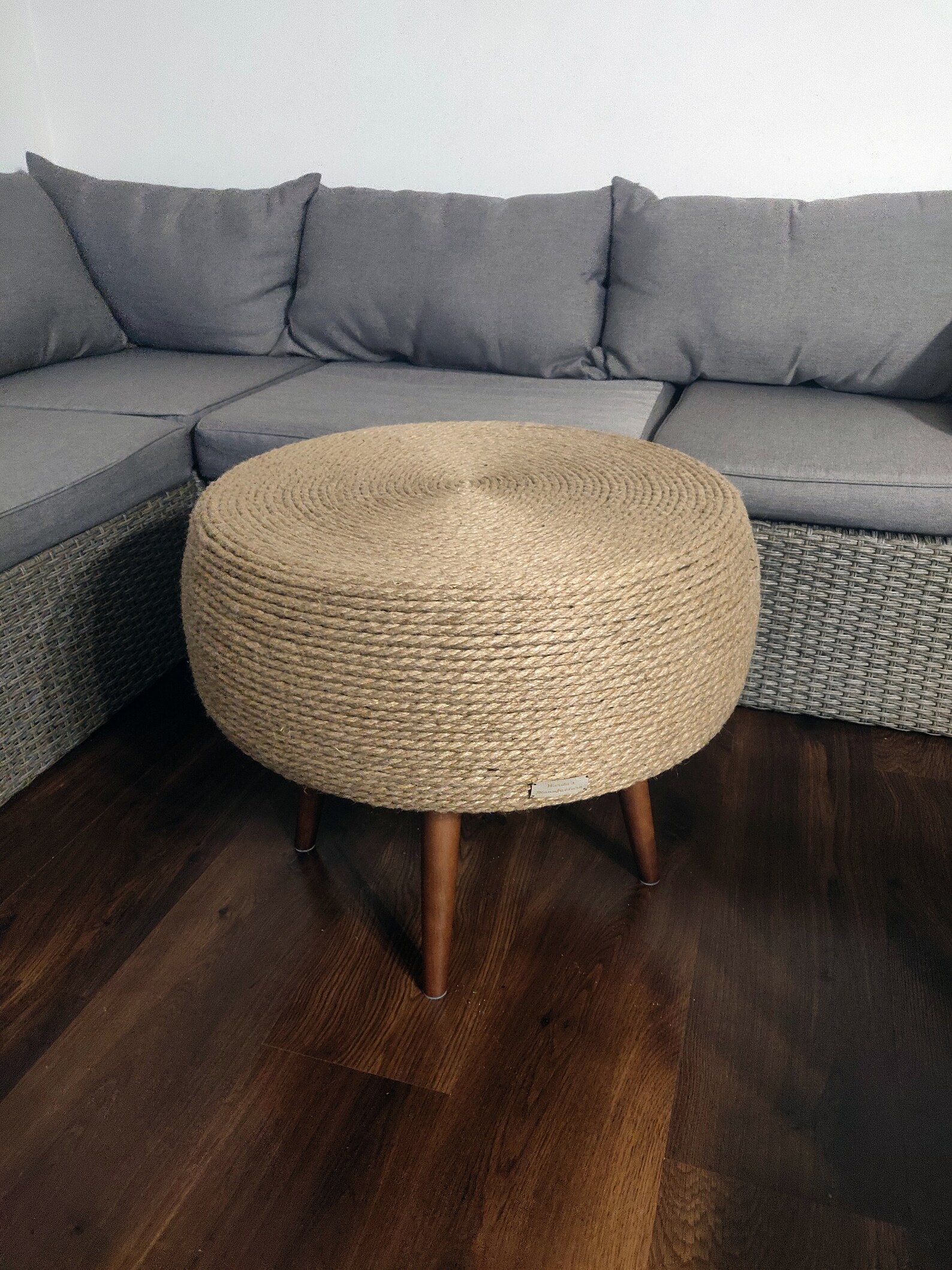 Handmade Ottoman Tea Coffee Table or Footrest Jute Rope Design - Etsy