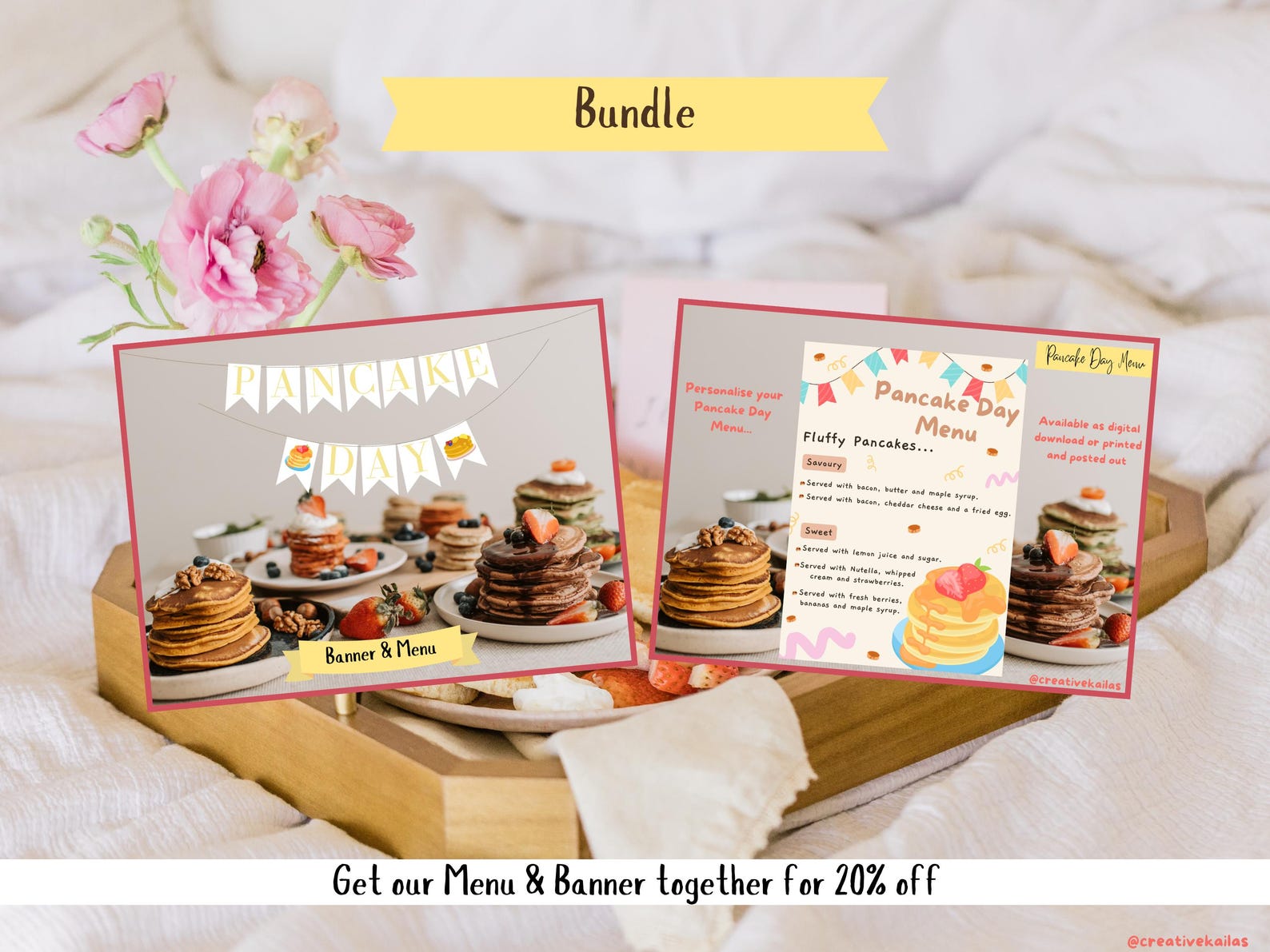 Pancake Day Banner / Bunting, Pancake Day Bunting, Pancake Day Decor ...