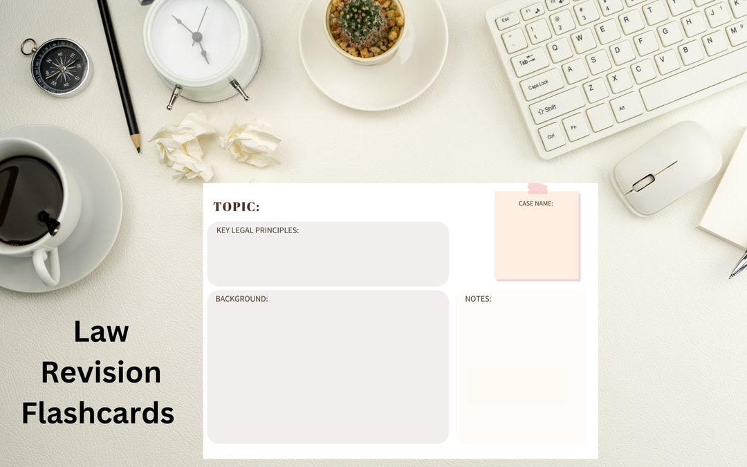 Law Revision Flashcards: A6 Study Notes, Cases, Topics - Etsy UK