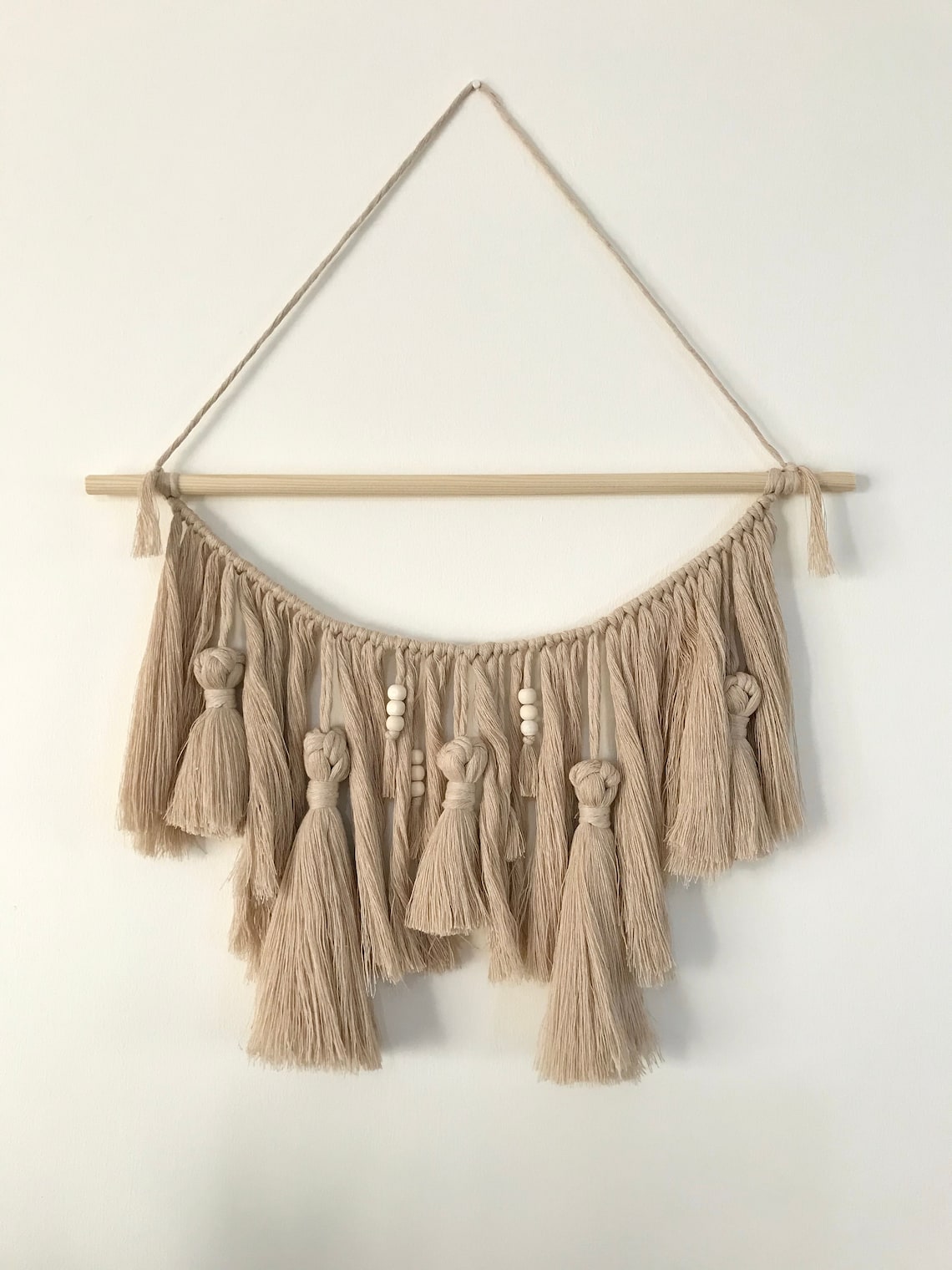 Macramé Tassels and Beads Wall Hanging - Etsy