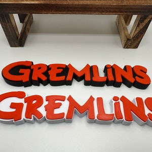 Adorable 3D Printed Gremlins Sign - Perfect Decor for Movie Fans! - Etsy