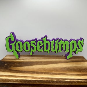 Spooky Goosebumps 3D Printed Sign - Choose Your Color! - Etsy