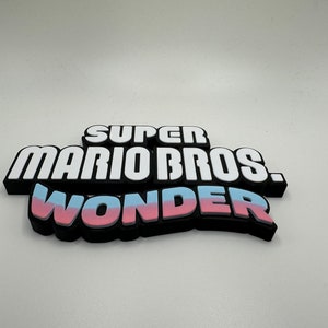 3D Printed Super Mario Wonder Sign - Unique Video Game Decor - Etsy