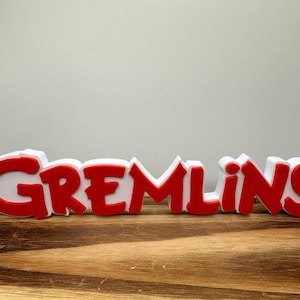 Adorable 3D Printed Gremlins Sign - Perfect Decor for Movie Fans! - Etsy