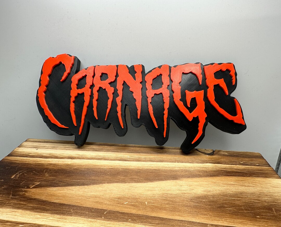 3D Printed Carnage Sign Embrace the Chaos - Etsy