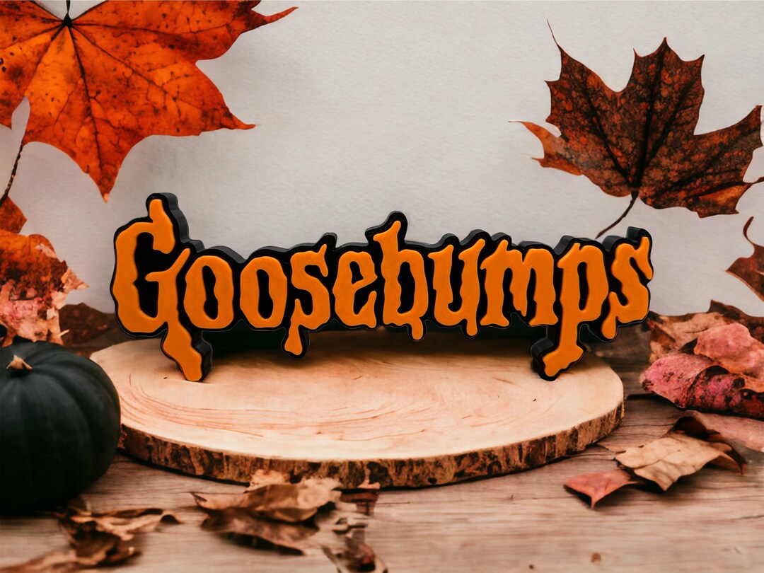 Spooky Goosebumps 3D Printed Sign - Choose Your Color! - Etsy