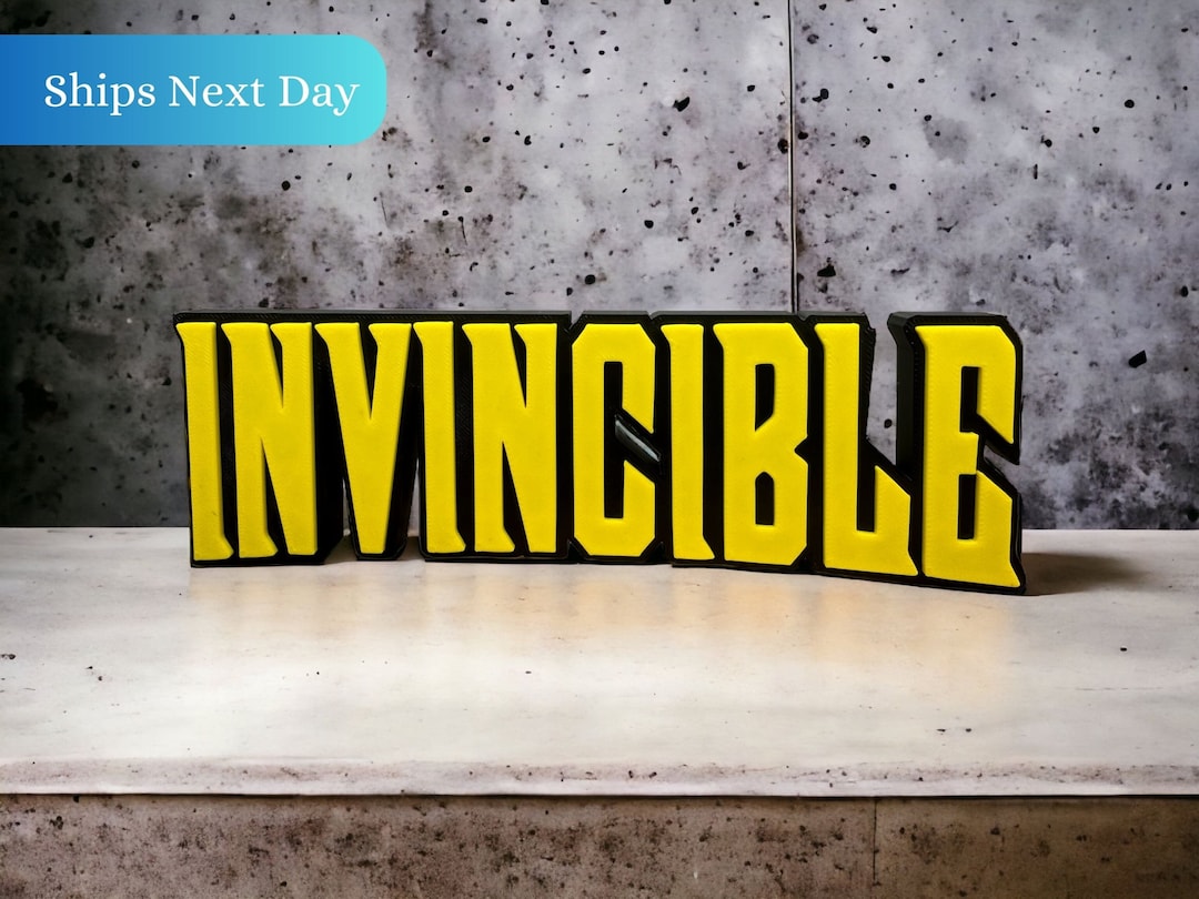 Invincible 3D Printed Sign Superhero Comic Book Inspired Decor - Etsy UK