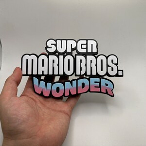 3D Printed Super Mario Wonder Sign - Unique Video Game Decor - Etsy