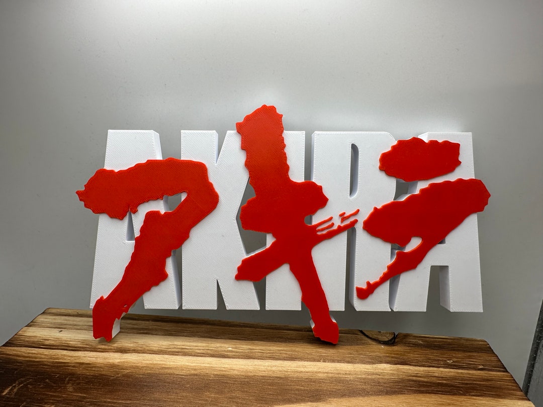 3D Printed Akira Sign Iconic Neon Anime Decor - Etsy