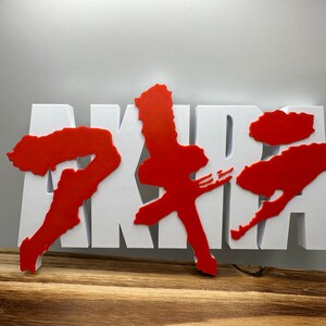 3D Printed Akira Sign - Iconic Neon Anime Decor - Etsy