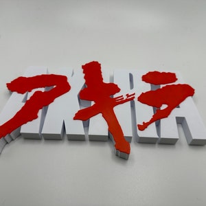 3D Printed Akira Sign - Iconic Neon Anime Decor - Etsy