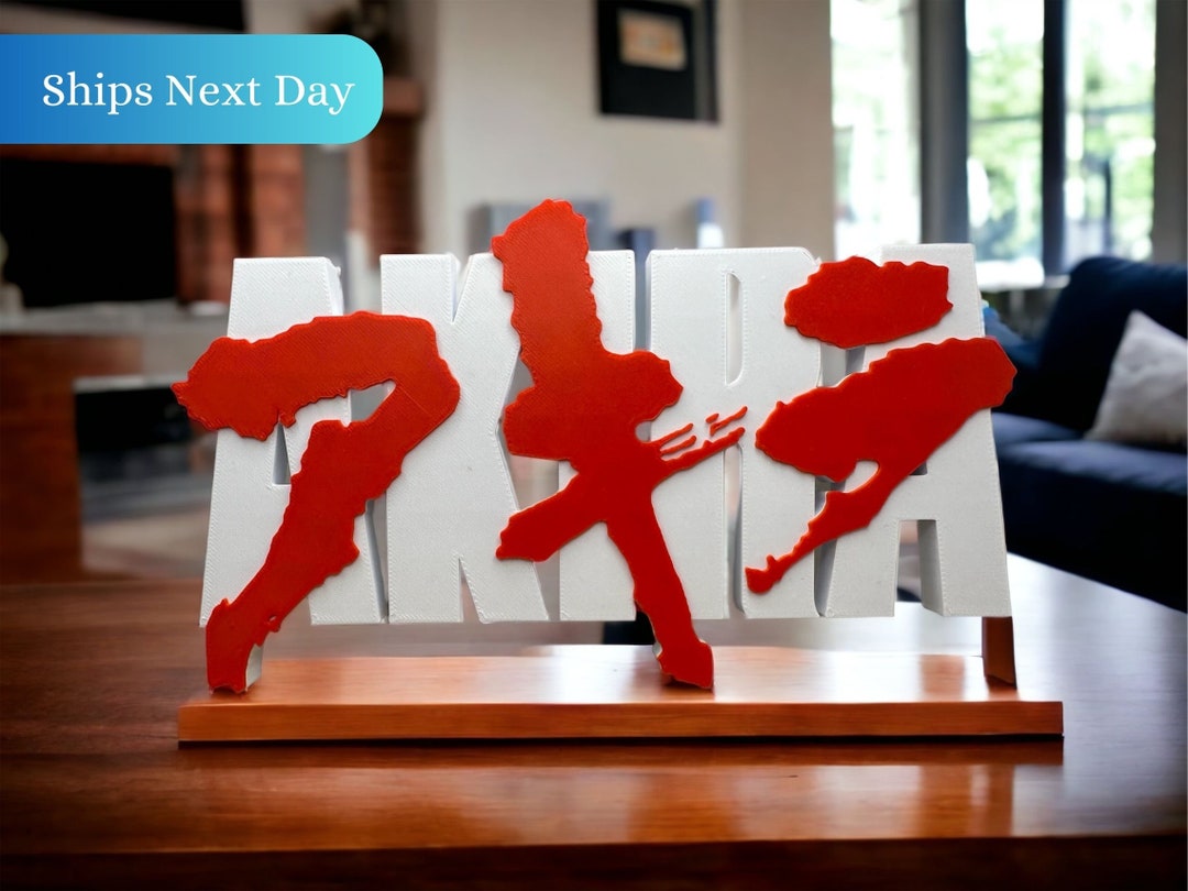 3D Printed Akira Sign Iconic Neon Anime Decor - Etsy
