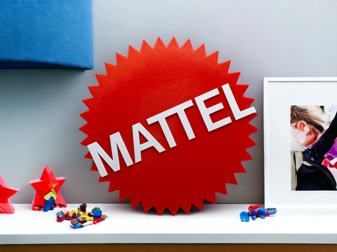3D Printed Mattel Logo Sign Nostalgia Meets Modern Play - Etsy