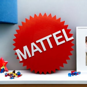 3D Printed Mattel Logo Sign Nostalgia Meets Modern Play - Etsy