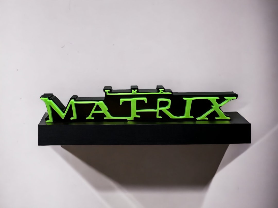 3D Printed the Matrix Sign Embrace the Digital Realm - Etsy