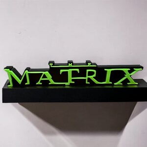 3D Printed "the Matrix" Sign - Embrace the Digital Realm! - Etsy