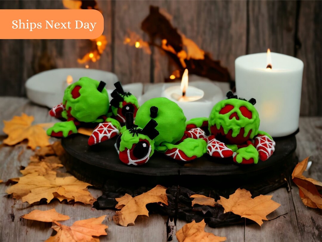 Poison Apple Turtle 3D Printed Articulated Toy, Desk Toy, Halloween ...