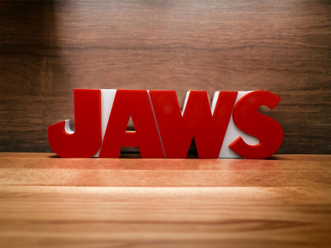 Handcrafted 3D Printed JAWS Sign - Beach House Horror Decor - Etsy